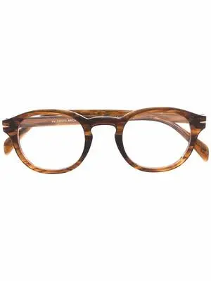DB EYEWEAR BY DAVID BECKHAM Tortoiseshell-effect Round-frame Glasses - Brown