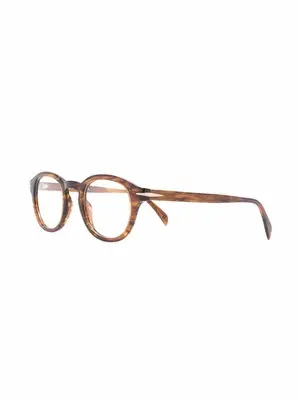 DB EYEWEAR BY DAVID BECKHAM Tortoiseshell-effect Round-frame Glasses