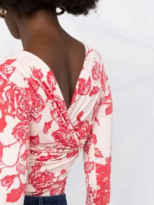 MSGM Floral-print Top