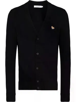 Maison Kitsuné Fox Patch Cardigan - Blue