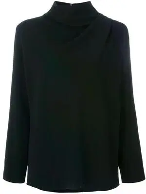 Alberto Biani Roll Neck Sweatshirt - Black