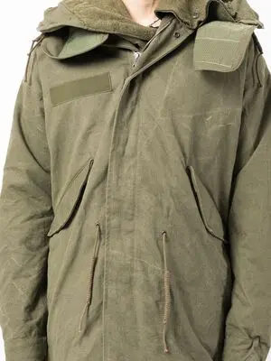 Readymade Hooded Fishtail Parka In Green - 30% Off | Editorialist