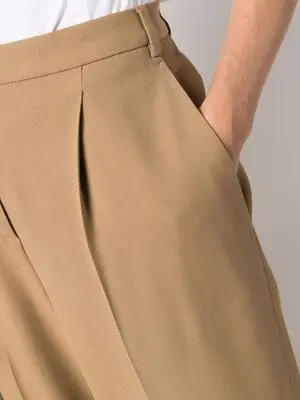 Aspesi Wide Leg Tailored Trousers - Neutrals