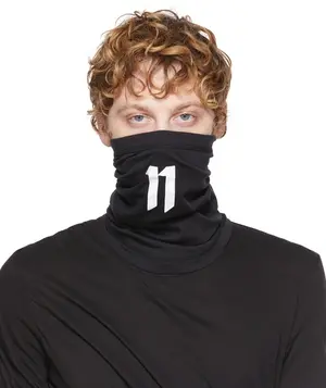 11 By Boris Bidjan Saberi Logo Face Mask - Black | Editorialist