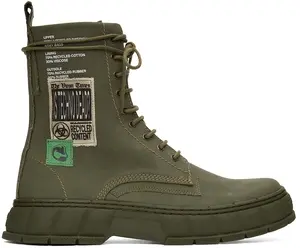 VIRON Virón Khaki Upcycled Canvas 1992 Boots 20 Khaki