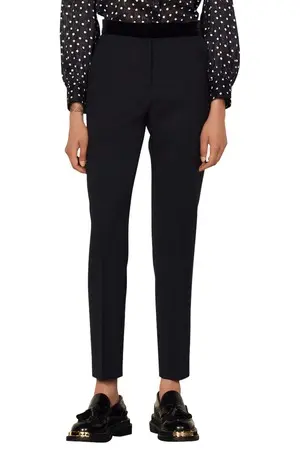 Sandro Noam Wool Blend Trousers