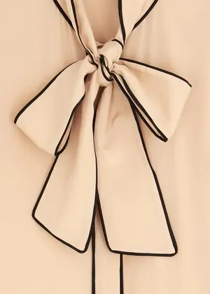 Alice + Olivia Jeannie Blush Silk Blouse