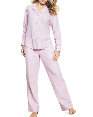 PETITE PLUME Cotton Flannel Pajama Set - Pink