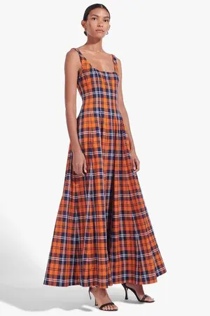 Staud Wells Maxi Dress | Poppy Plaid