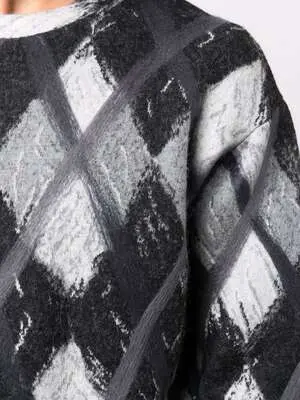Moschino Argyle-pattern Wool-blend Jumper