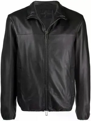 Emporio Armani Zipped Leather Jacket