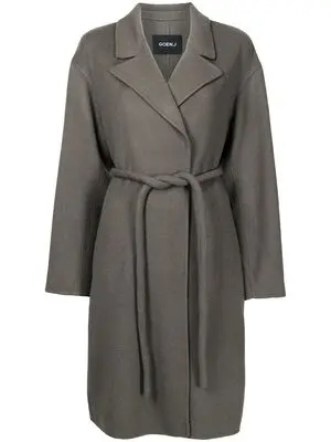 Goen.j Peak-lapel Belted Coat