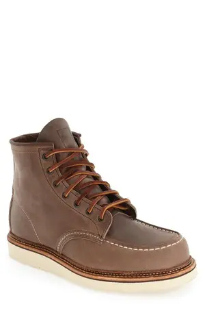 Red Wing 1907 Classic Moc Boots Concrete Leather