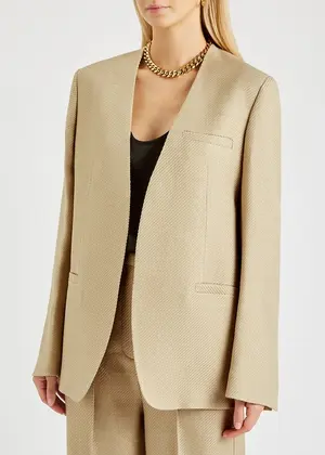 TOTEME Sand Wool-blend Twill Blazer