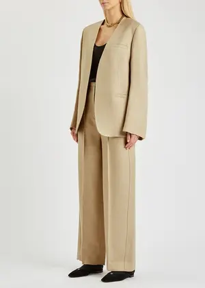 TOTEME Sand Wool-blend Twill Blazer
