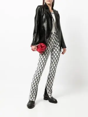 We11Done Logo Pattern Knitted Leggings - White