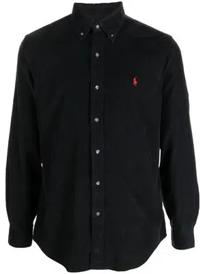 Polo Ralph Lauren Embroidered-logo Cotton Shirt - Blue