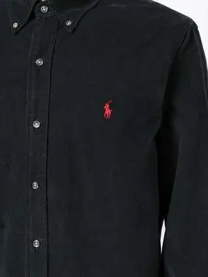 Polo Ralph Lauren Embroidered-logo Cotton Shirt - Blue