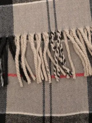 Barbour Plaid-check Fringed Scarf