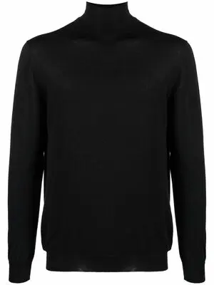 Malo Roll-neck Jumper - Black