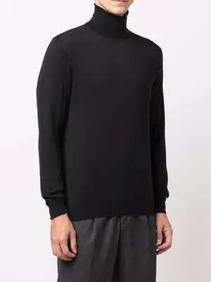 Malo Roll-neck Jumper - Black