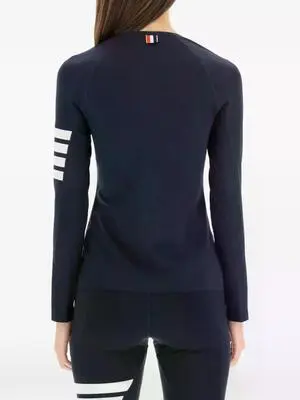 Thom Browne 4-bar Compression Long Sleeve T-shirt - Blue
