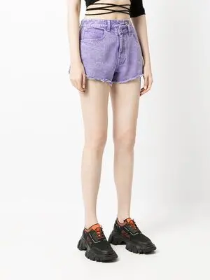 GROUND ZERO Washed Denim Shorts
