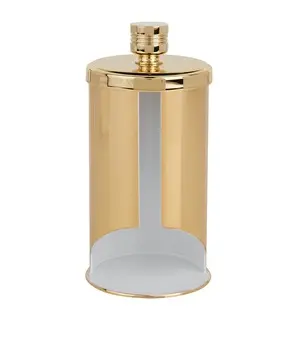 ZODIAC Cylinder -plated Cotton Pad Dispenser - Gold