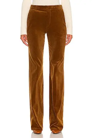 Saint Laurent Corduroy Pant In Brown