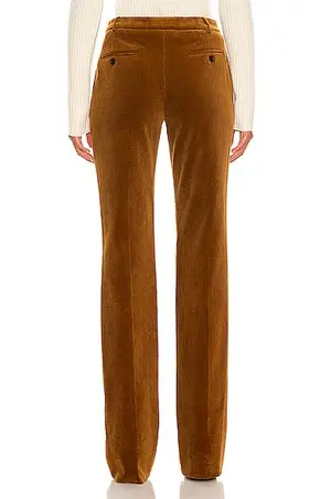 Saint Laurent Corduroy Pant In Brown