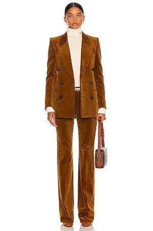 Saint Laurent Corduroy Pant In Brown