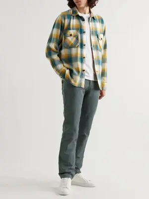 Mr P. Cotton And Linen-blend Twill Chinos