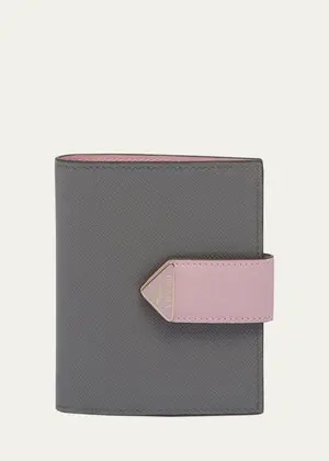 Prada Small Triangle Logo Flap Wallet F0bp9 Ardesia Ala