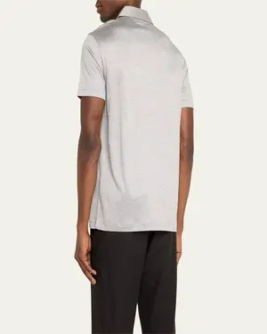 Giorgio Armani Solid Jersey Polo Shirt