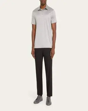 Giorgio Armani Solid Jersey Polo Shirt