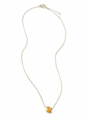 David Yurman 18kt Yellow Châtelaine Citrine And Diamond Pendant Necklace - Gold