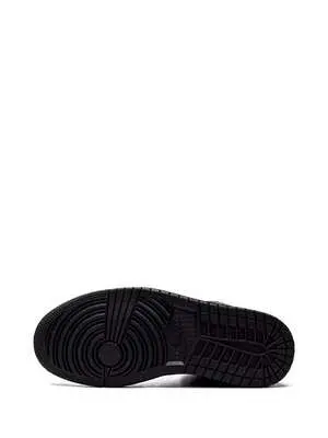 JORDAN Air 1 Mid Snakeskin Sneakers - Black