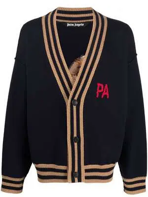 Palm Angels Striped Knitwear For Men