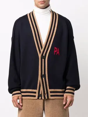 Palm Angels Bear Motif Cardigan - Blue