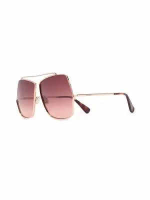 Max Mara Oversized Geometric-frame Pilot Sunglasses