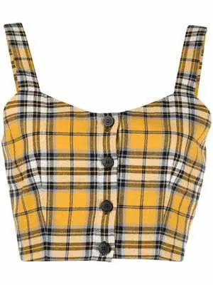 Maje Plaid-check Top