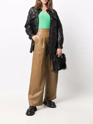 Maje Crocodile-embossed Leather M Bag