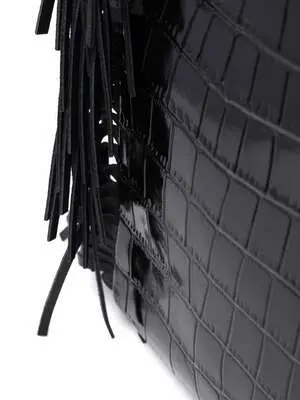 Maje Crocodile-embossed Leather M Bag