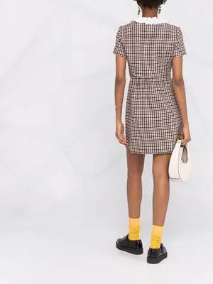 Maje Check Pattern Shift Dress