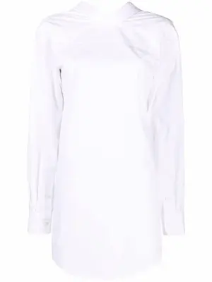 Viktor & Rolf Long Sleeve Shirt Dress With Rear Button Fastening