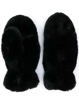 Apparis Coco Faux-fur Mittens - Black