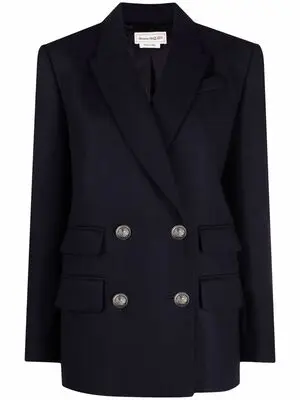 Alexander McQueen Double-breasted Wool-blend Blazer