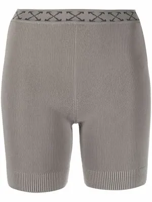 Off-white Stretch Shorts For Women