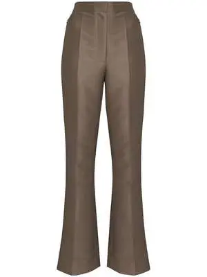 LOW CLASSIC High-rise Slim-fit Trousers - Green