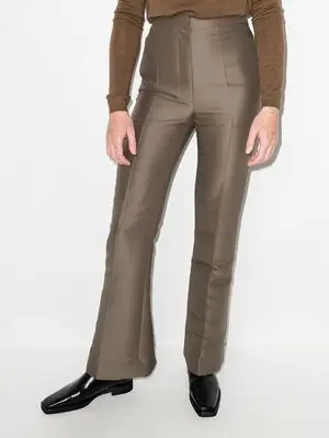 LOW CLASSIC High-rise Slim-fit Trousers - Green